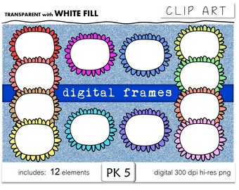 Color frames clipart elegant frames ornate flourish frames