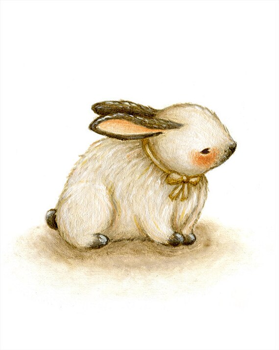 Altex Bunny Print Bunny Rabbit Nursery Art for Baby and