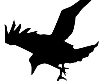 Raven decal | Etsy