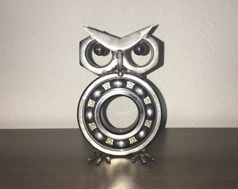 Metal owl sculpture | Etsy