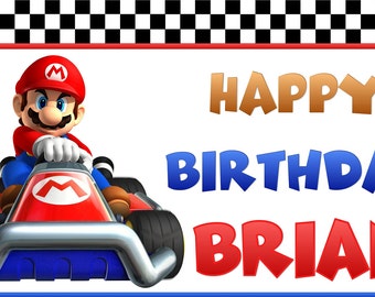 Mario kart banner | Etsy
