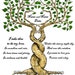 Two Trees Entwined 11x14 Personalized Wedding Print Custom