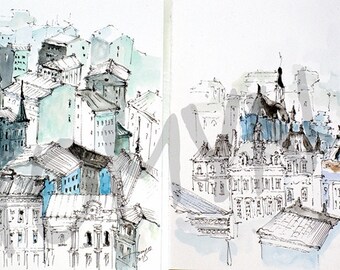 Paris rooftops | Etsy