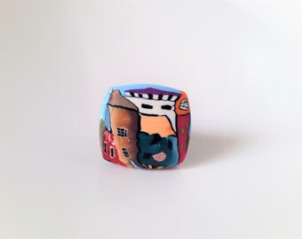 Items similar to On Broadway polymer clay ring on Etsy