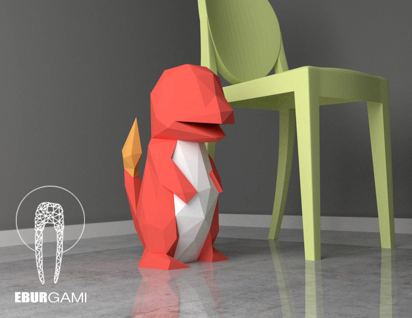 Papercraft Charmander Origami Pokemon Papercraft paper model