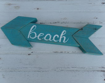 Beach arrow sign | Etsy