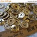 21MM Antique Matte Gold Buttons Metallic plastic 4 hole sew on