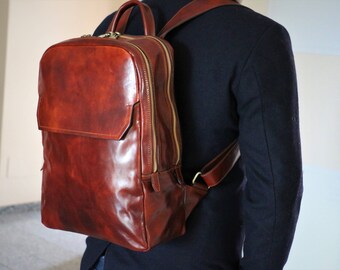 Leather Backpack Handmade Backpack Leather Bag Leather