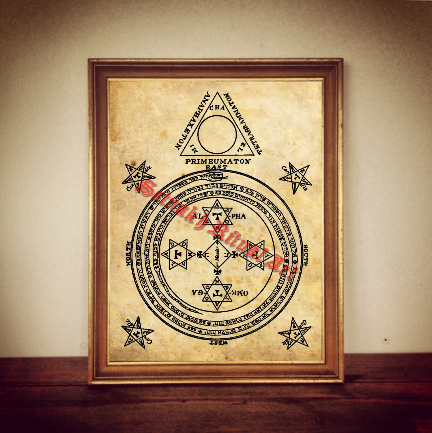 The Magical Circle of King Solomon print poster The Lesser