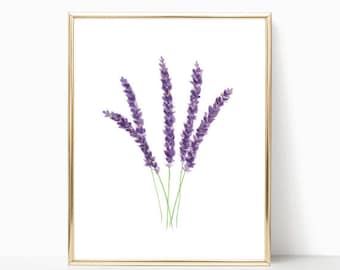 Lavender Print From Original Water Lavender Watercolor Art