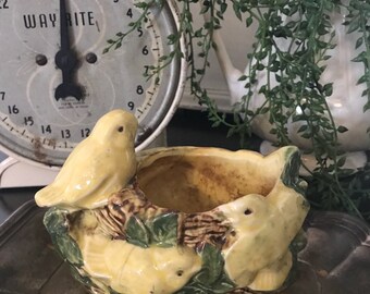 Ceramic bird planter | Etsy