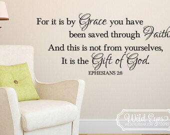 By Grace Through Faith Print / Ephesians 2:8 / Saved By Grace
