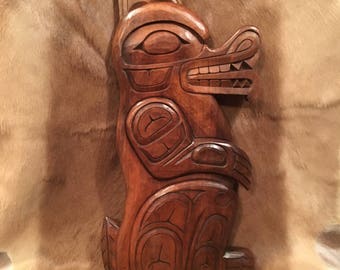 Wooden wolf | Etsy