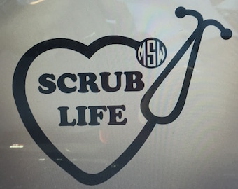 Scrub life decal | Etsy
