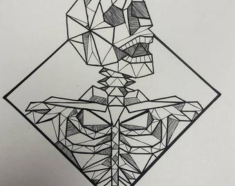 Geometric drawing | Etsy