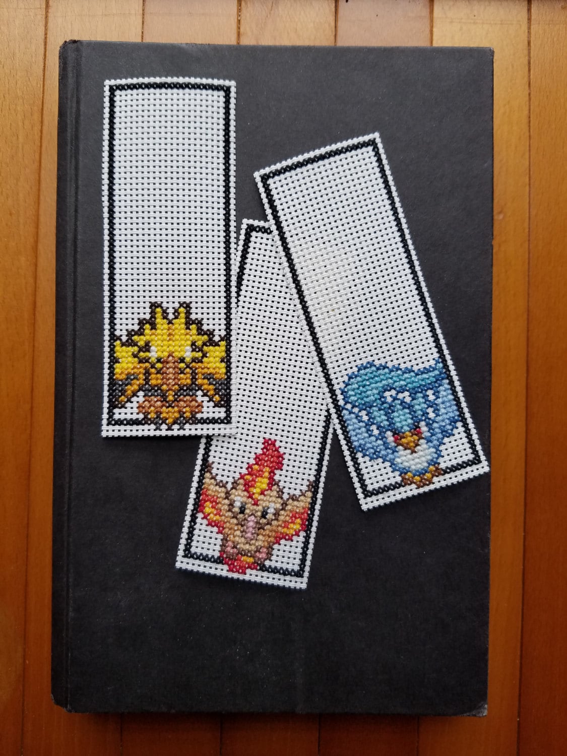 Cross Stitch Bookmarks Pokemon Gen 1 Legendary Birds