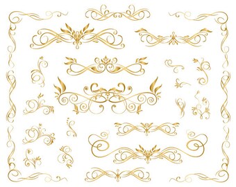 Page Border Gold Certificate Frame Clipart create your own
