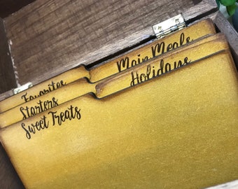 Recipe card box | Etsy