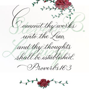 Proverbs 16 3 | Etsy