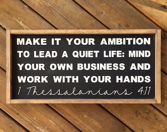 Lead a quiet life | Etsy