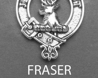 Outlander Inspired Fraser Clan Crest Scottish Cap Badge CB02