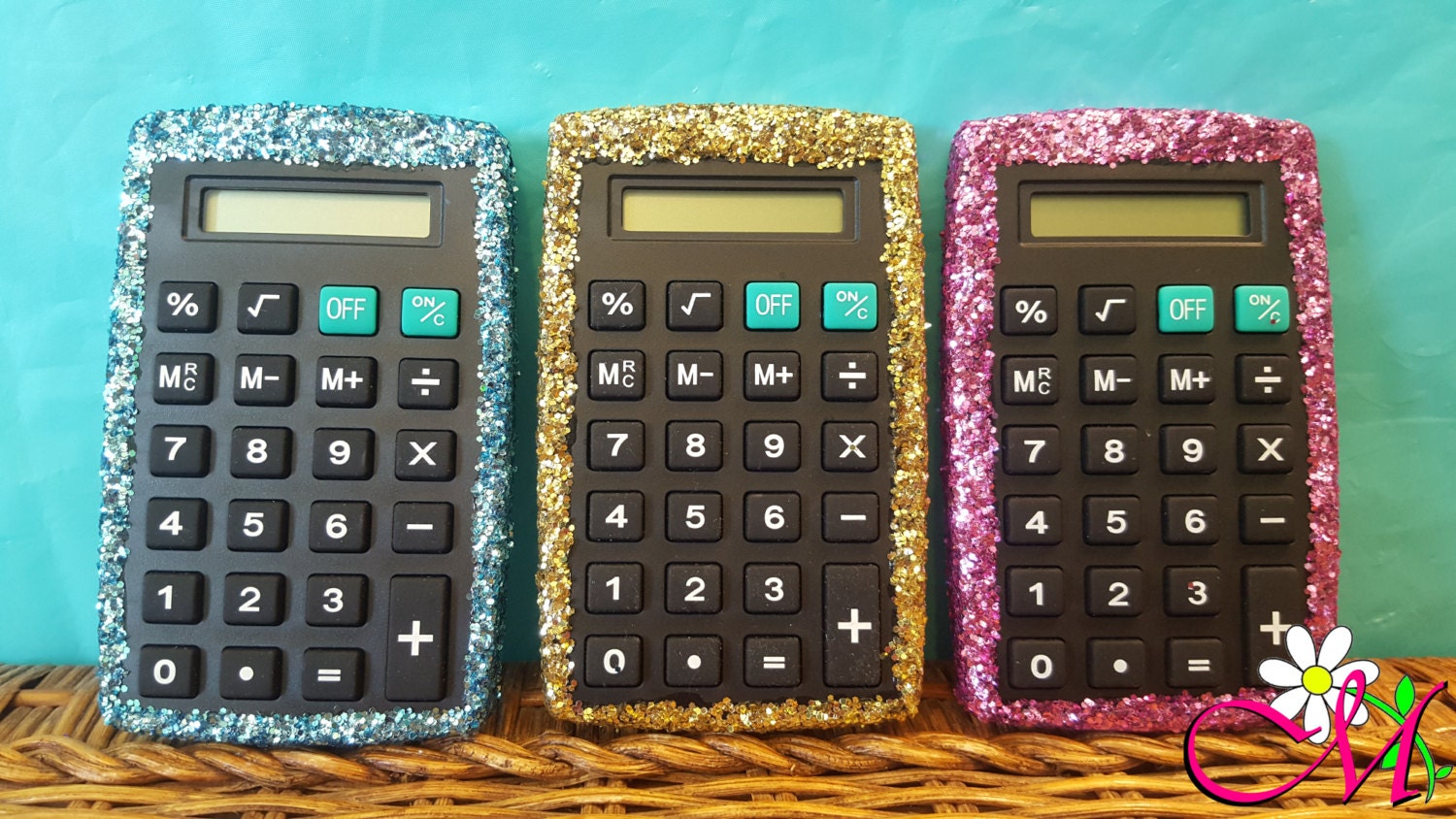 Glitter Calculator Your Choice of Color Pink Calculator