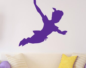Flying Peter Pan Shadow Wall Decal Vinyl Sticker Peter Pan