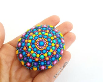 Mandala stone | Etsy