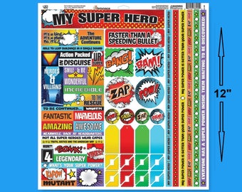 Superhero sticker | Etsy