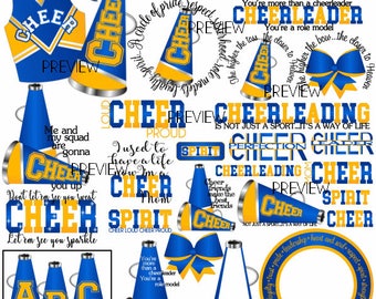 Blue cheerleaders | Etsy