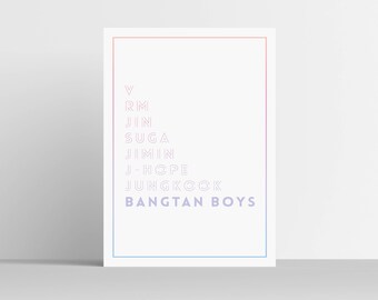 Bts poster | Etsy
