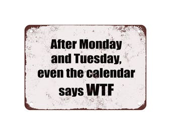 Calendar says wtf | Etsy