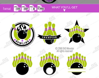 Bowling svg | Etsy