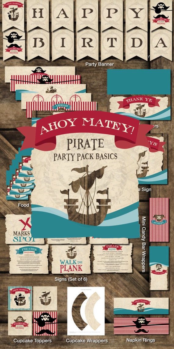 Pirate Printable Party Pirate Birthday Printables Pirate