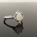 White Gold Opal Engagement Ring 14K White Gold Opal and