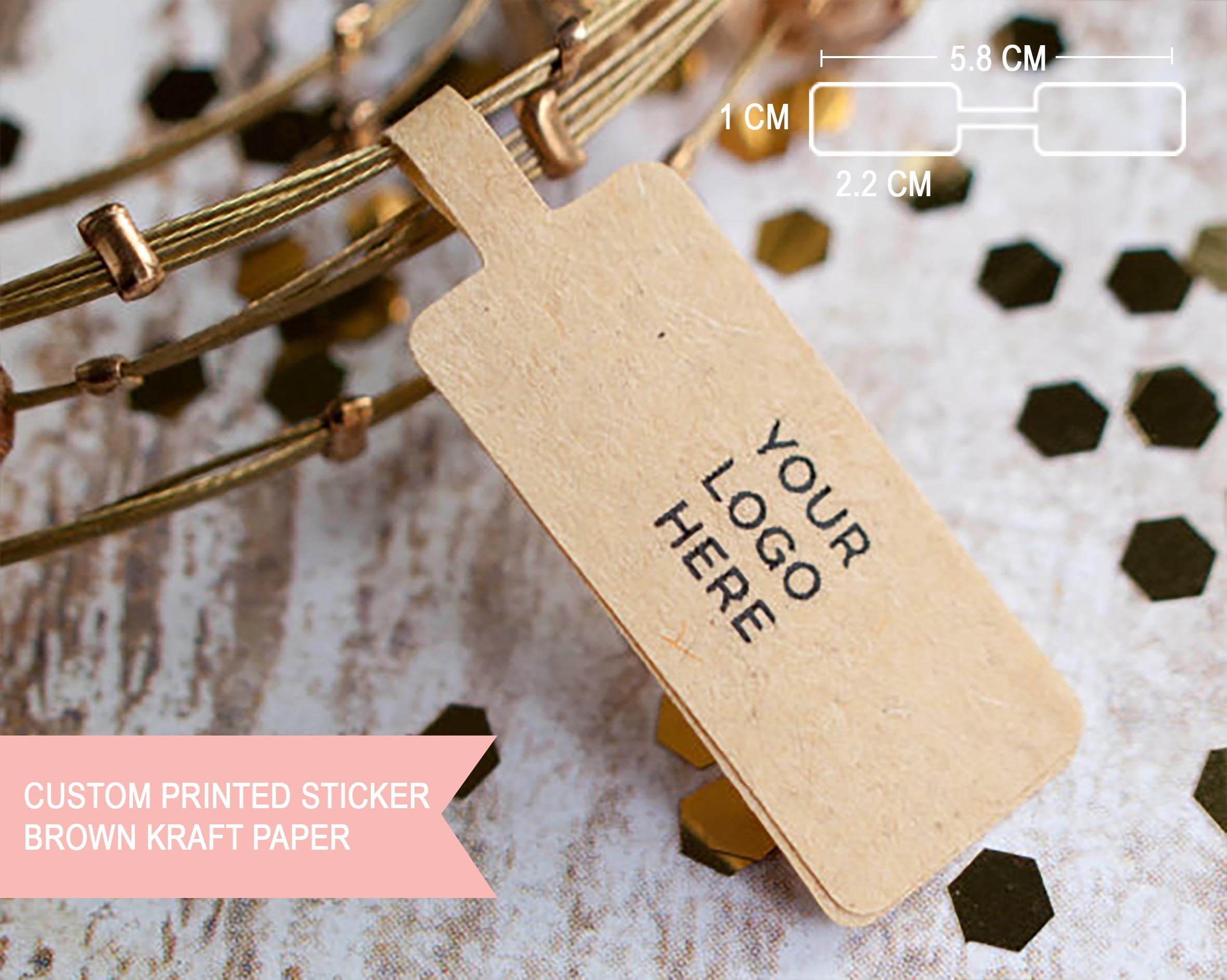 Custom Logo Text Price Tag Jewelry Brown Kraft Label Sticker custom-logo-text-price-tag-jewelry-brown-kraft-label-sticker