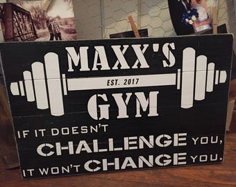 Custom gym signs | Etsy
