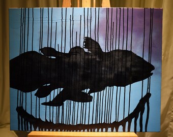 Coelacanth Mermaid Rescue 8x12 print