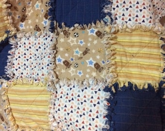 Baby boy rag quilt | Etsy