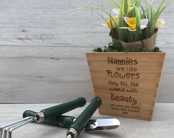 Wooden flower pot | Etsy