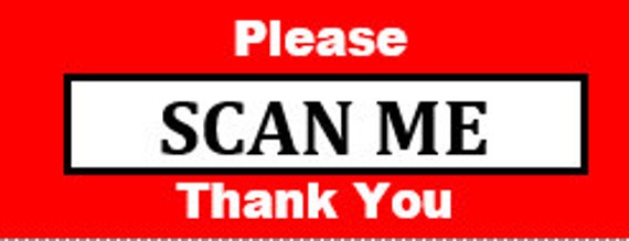 Please Scan Me Shipping Packaging Label 1 x 2 5/8 inch Self