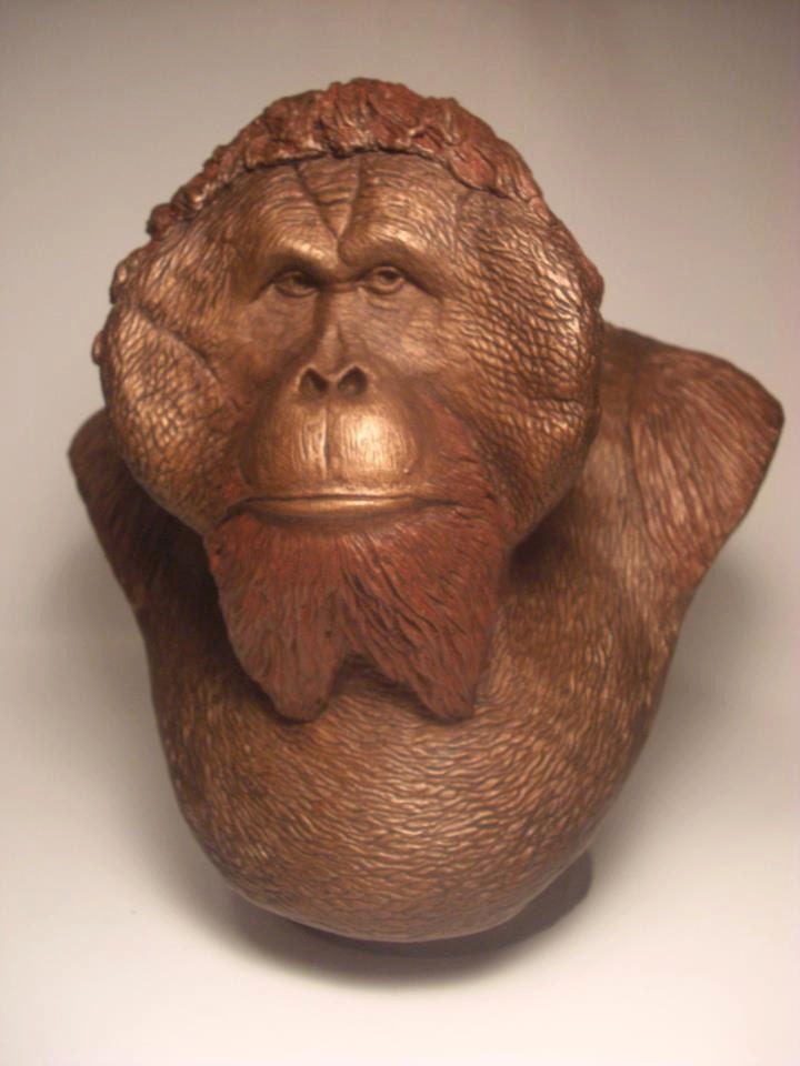 The King Orangutan Sculpture bust