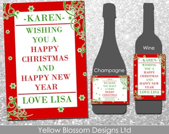 Secret santa tags | Etsy