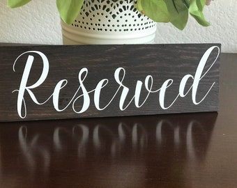 Reserved sign | Etsy
