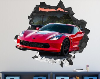 Corvette wall art | Etsy