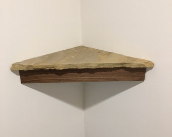 Stone corner shelf | Etsy