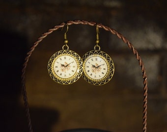 Clock earrings | Etsy