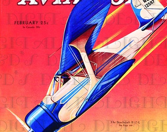 Art deco airplane | Etsy