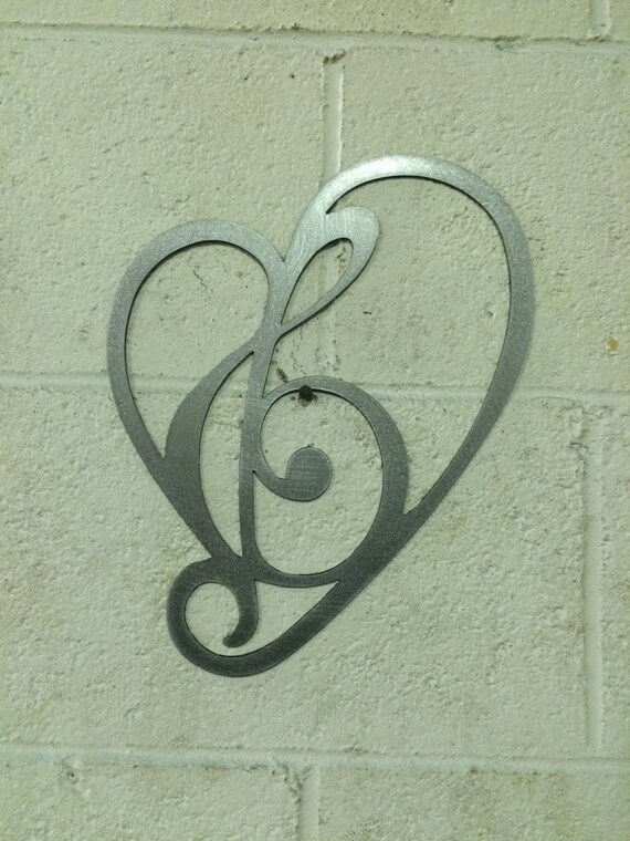 Music Note Heart home decor steel metal wall art