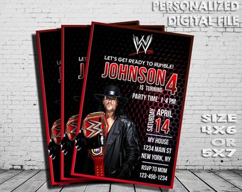 Wrestling invitation | Etsy